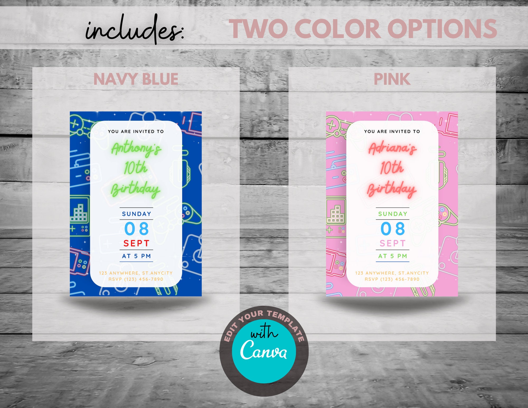 Gamer Invite Gamer Invitation Digital Invitation Mobile Invitation ...