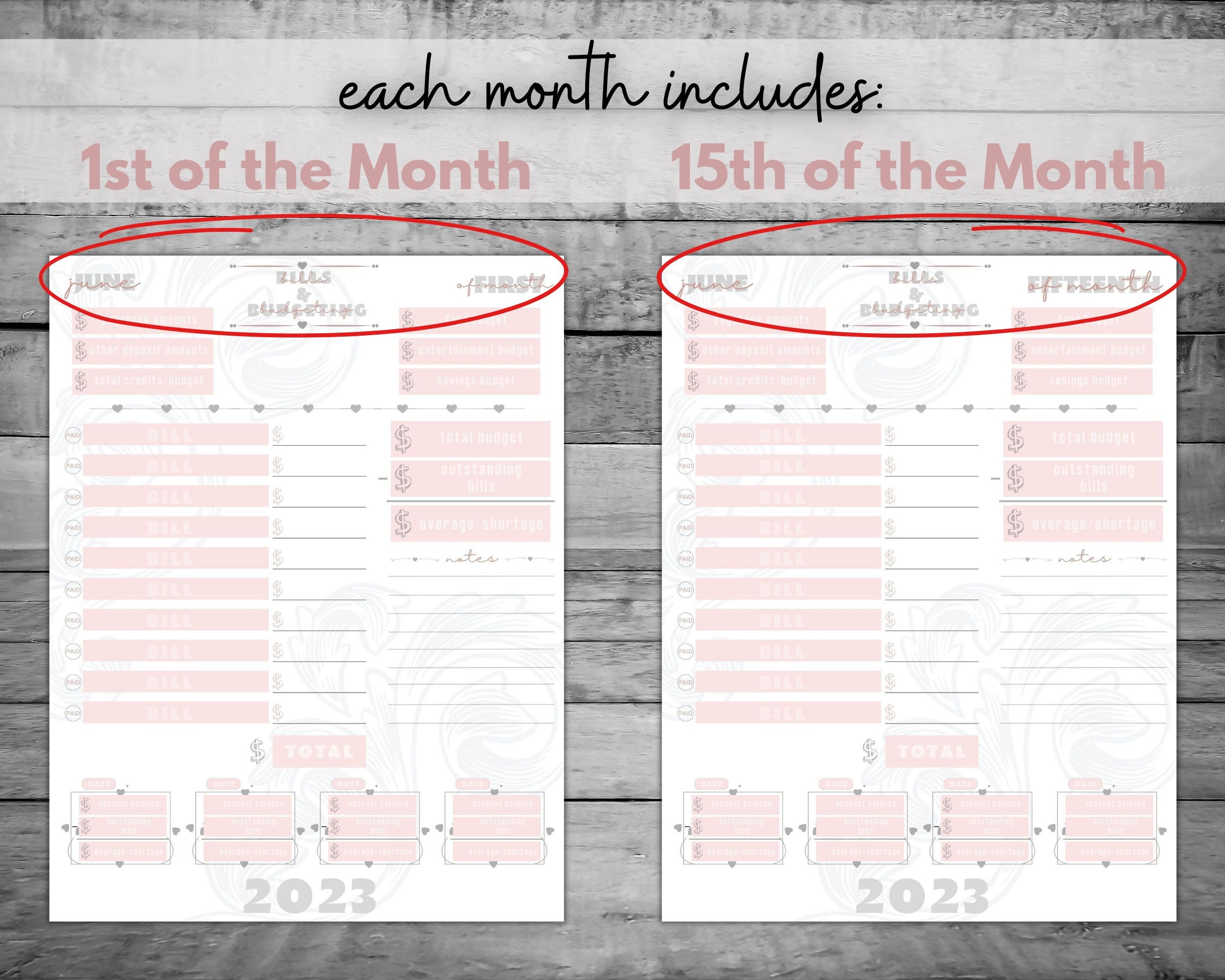 Bi-weekly Budget Printable Bi-monthly Budget Tracker Personal Finance ...