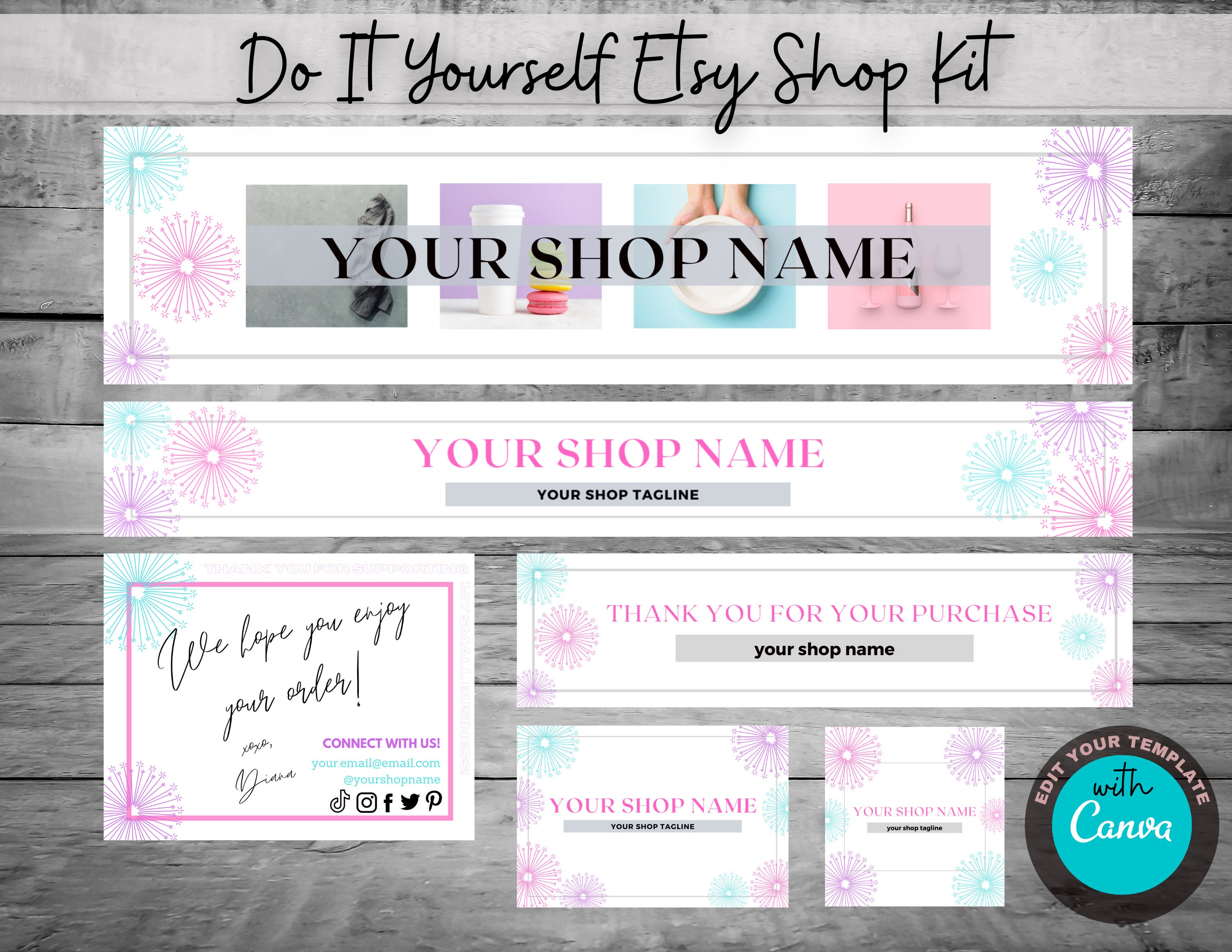 Editable Etsy Banner Etsy Shop Graphics Etsy Branding Kit Etsy Shop ...