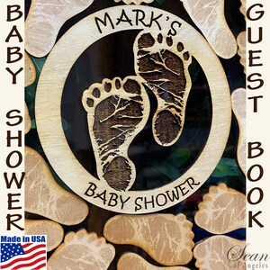 BABY FOOTPRINT Baby Shower Guest Book Alternative, Baby Shower Guest ...