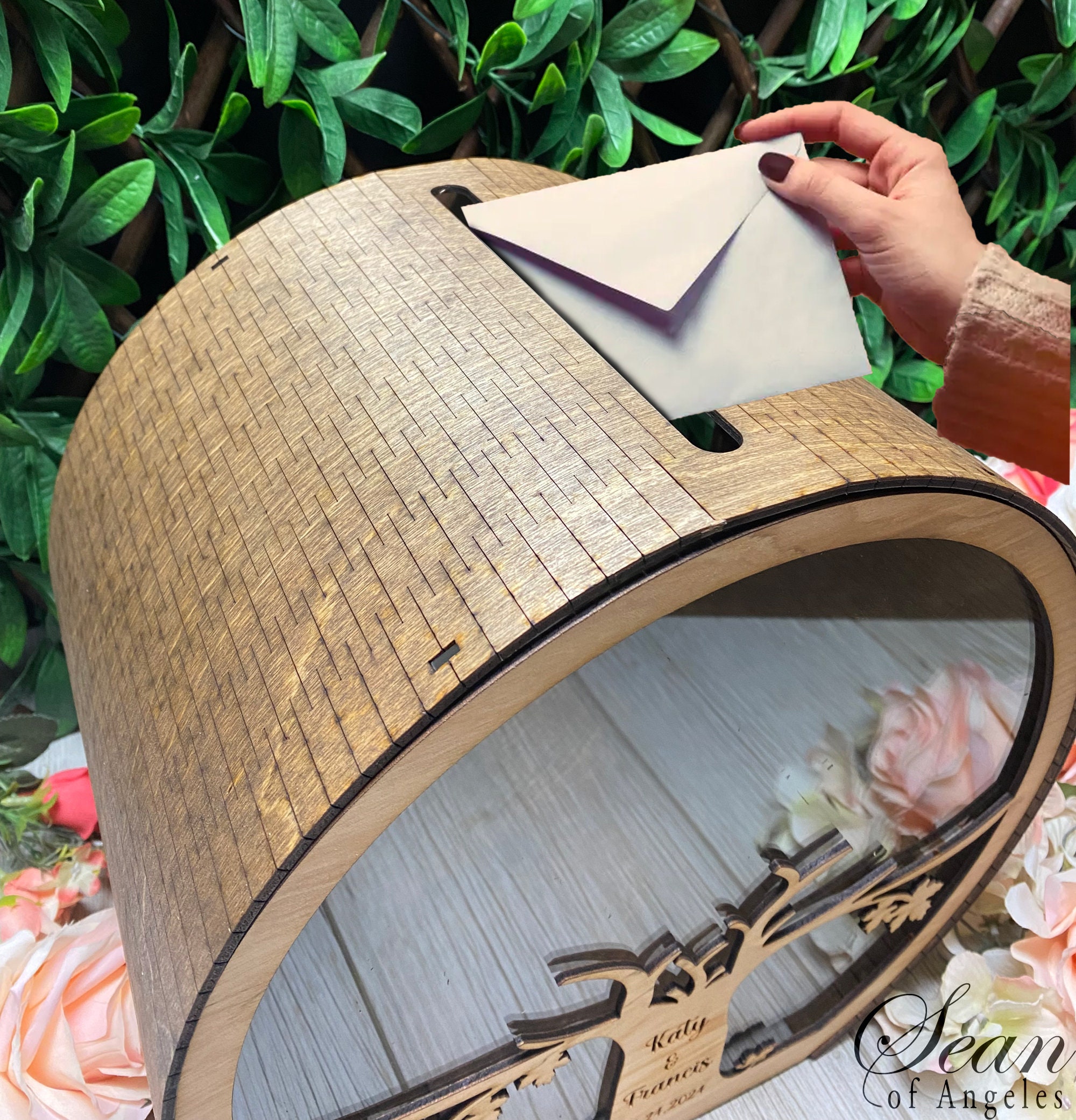 LOCKABLE Card Box With Wedding Bells, Fully Assembled, NOT A KIT ...