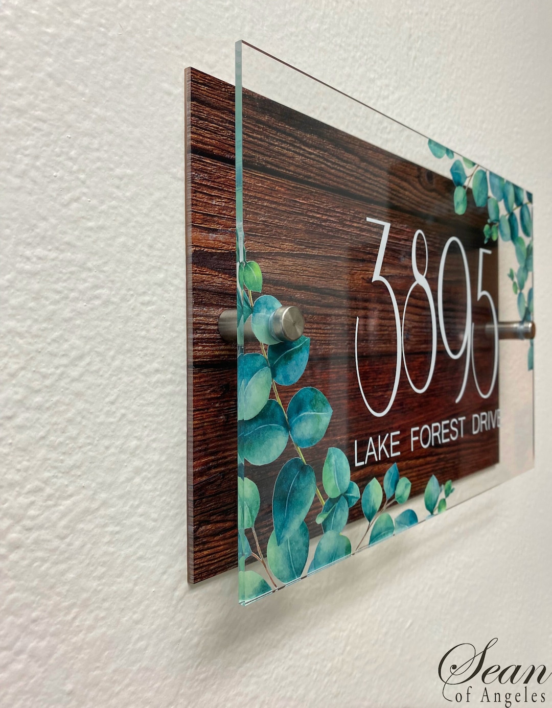 Personalized Modern House Number Plaque, Contemporary House Number ...