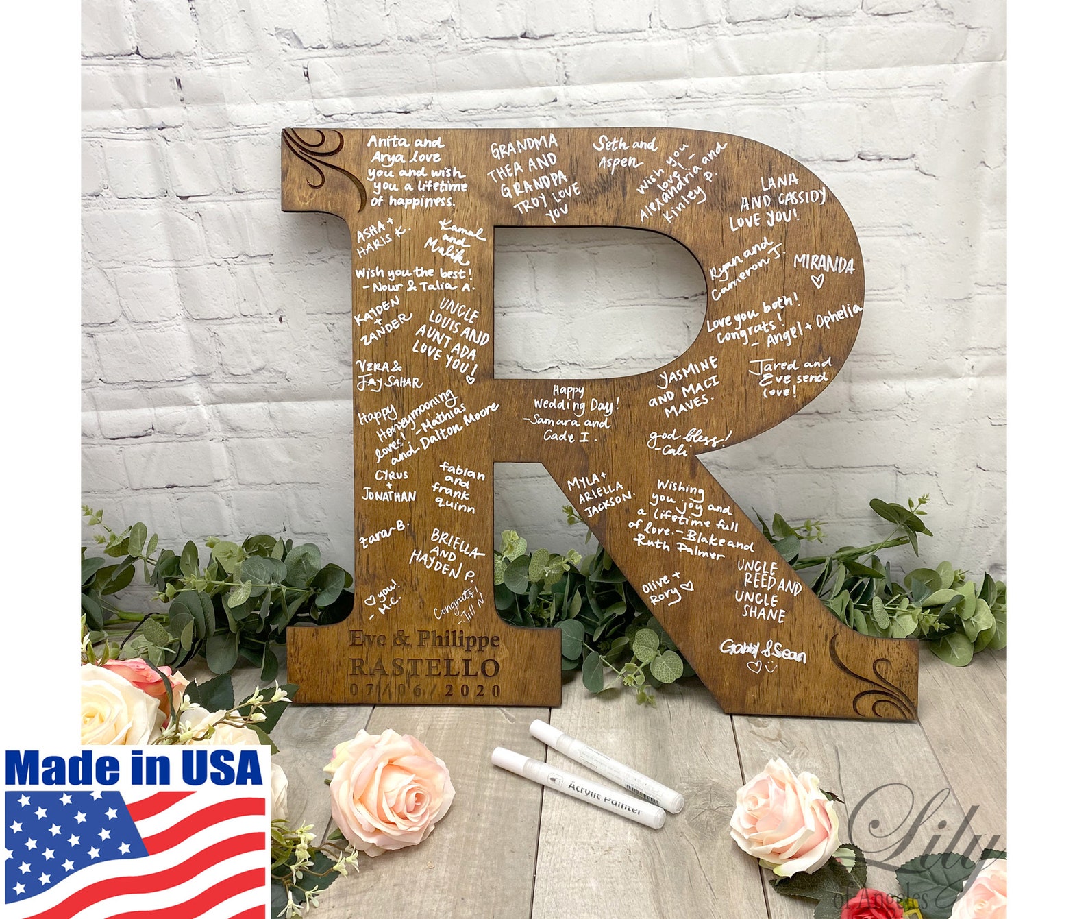 Personalized Wedding Letter Guest Book Alternative Letter - Etsy