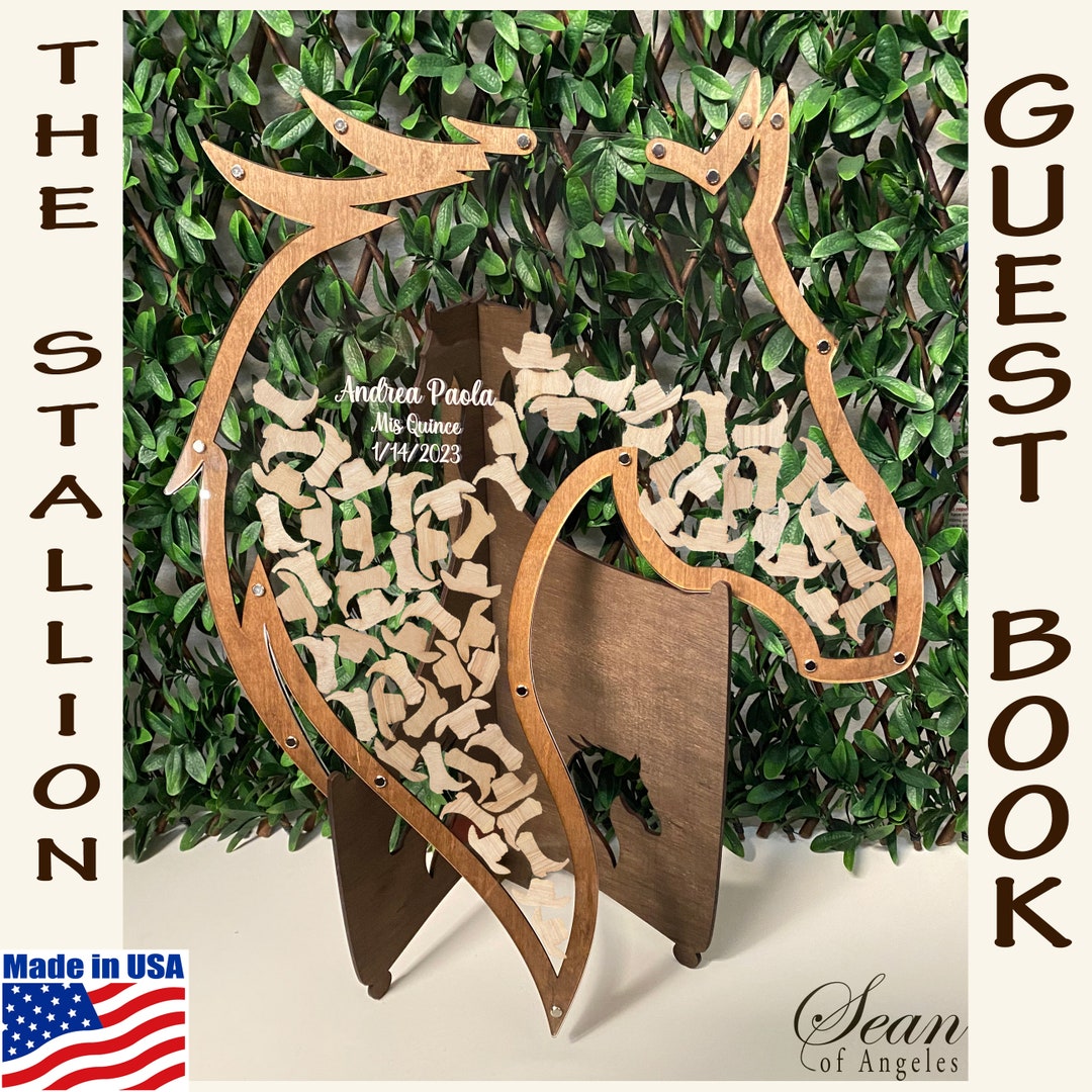 THE STALLION Guest Book, WESTERN Guest Book, Cowboy Hat, Cowgirl Boot ...