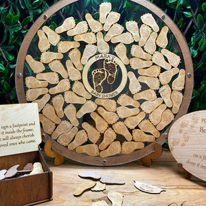 BABY FOOTPRINT Baby Shower Guest Book Alternative, Baby Shower Guest ...