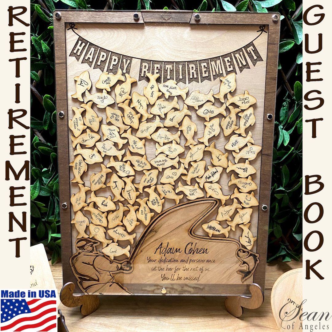PERSONALIZED RETIREMENT Guest Book Alternative, Retirement Celebration ...