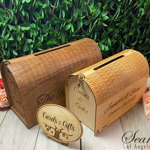 LOCKABLE CARD BOX for Wedding, New Fully Assembled Mailbox Card Box ...