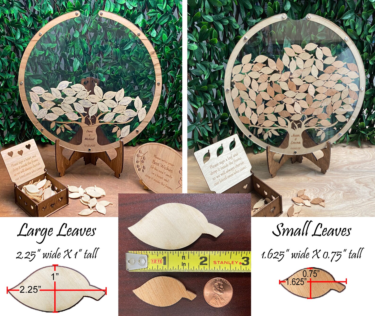 TREE & LEAVES Wedding Guest Book Alternative, Wedding Guest Book, Tree ...