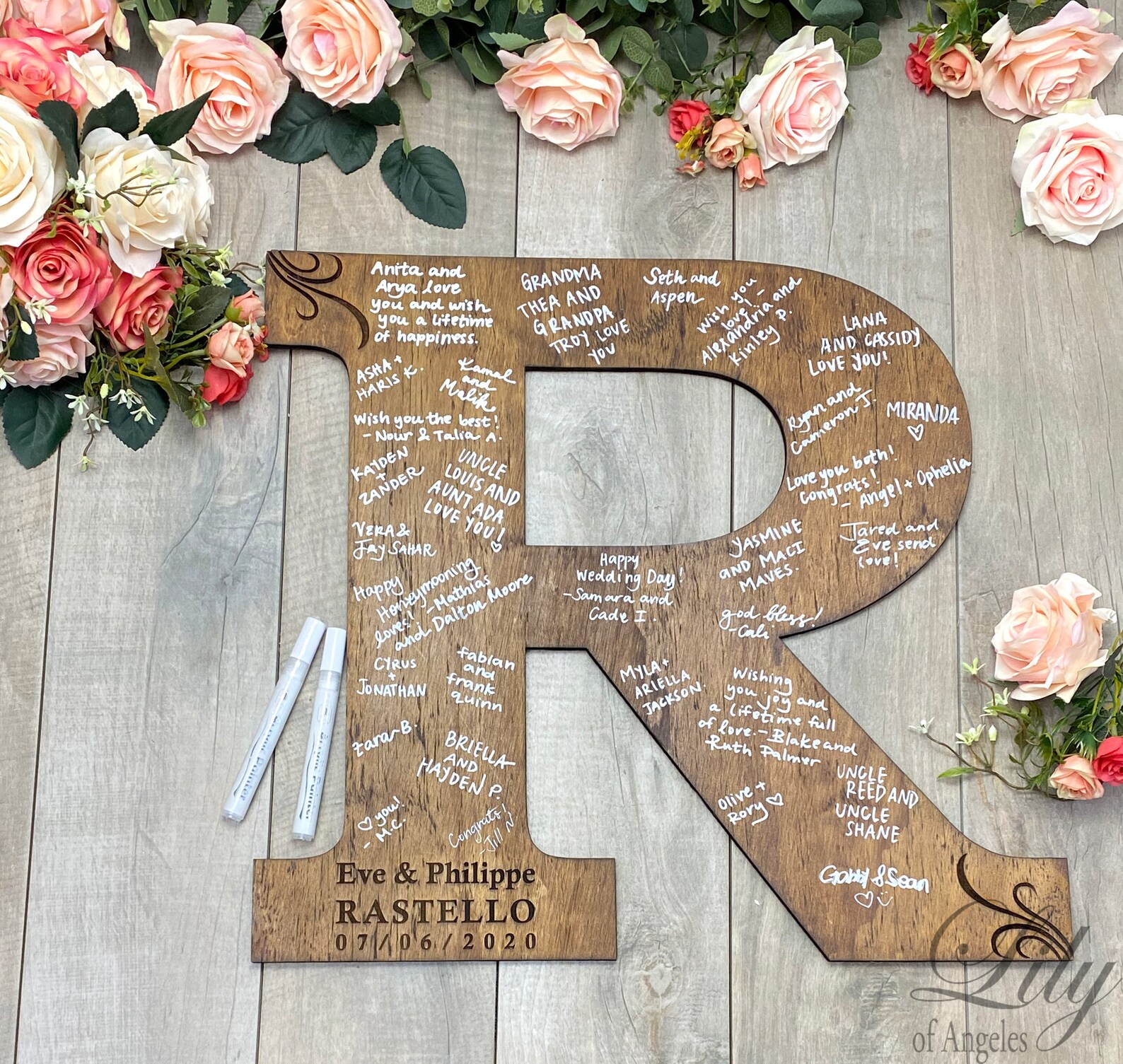 Personalized Wedding Letter Guest Book Alternative, Letter Guest Book ...