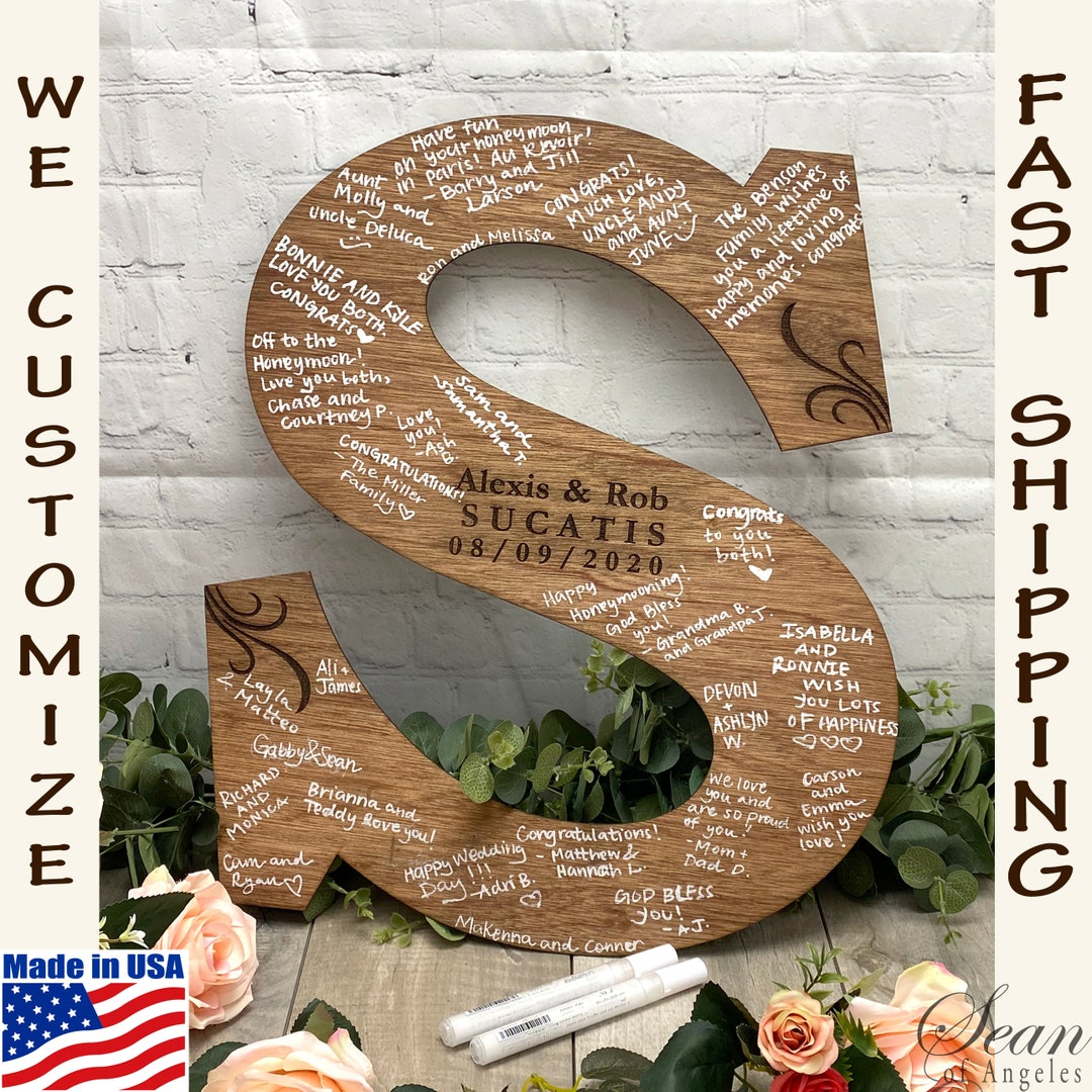 Personalized Wedding Letter Guest Book Alternative, Letter Guest Book ...