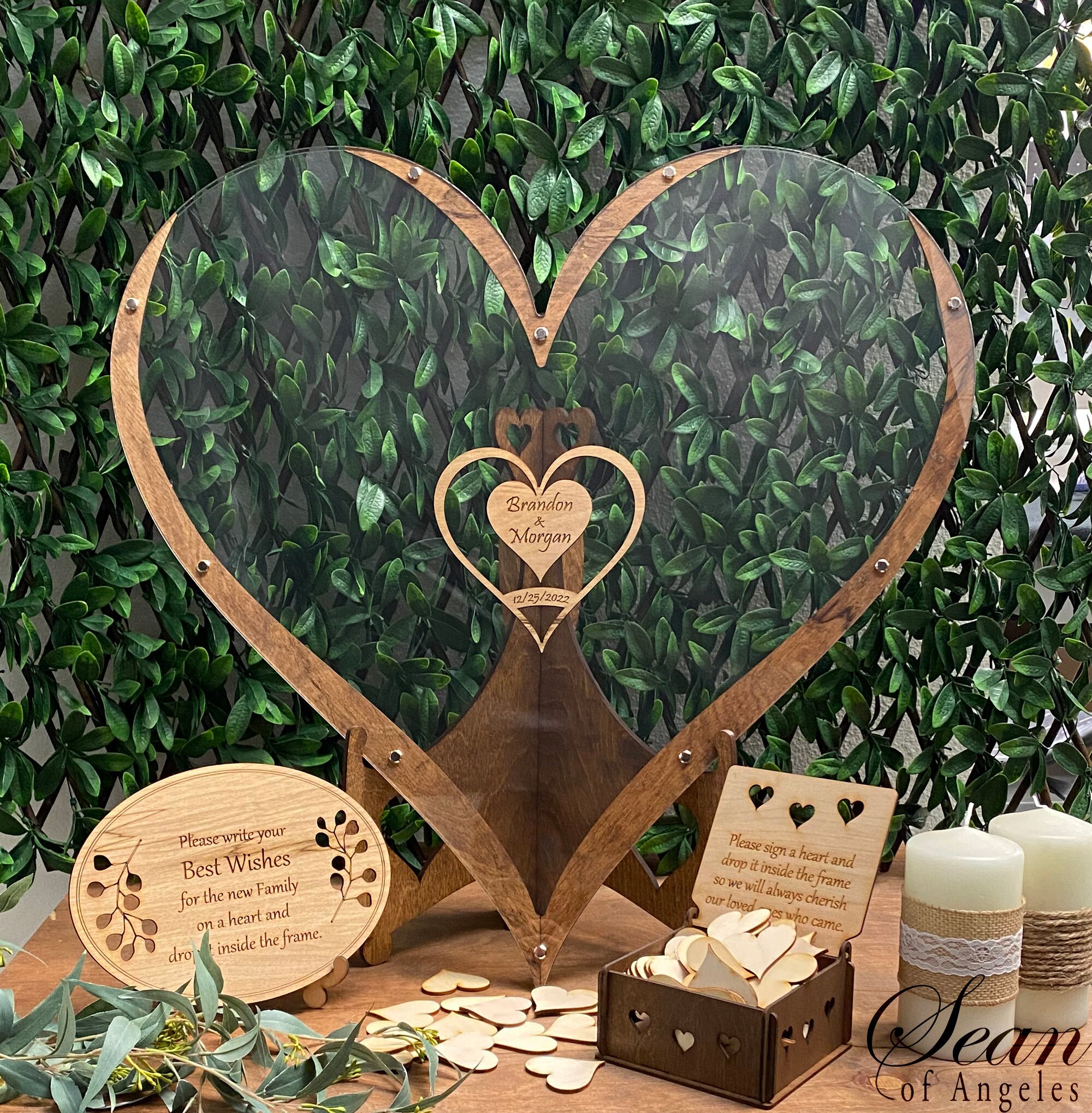 2 INCH HEARTS Alternative Wedding Guest Book Wedding Guest - Etsy Canada