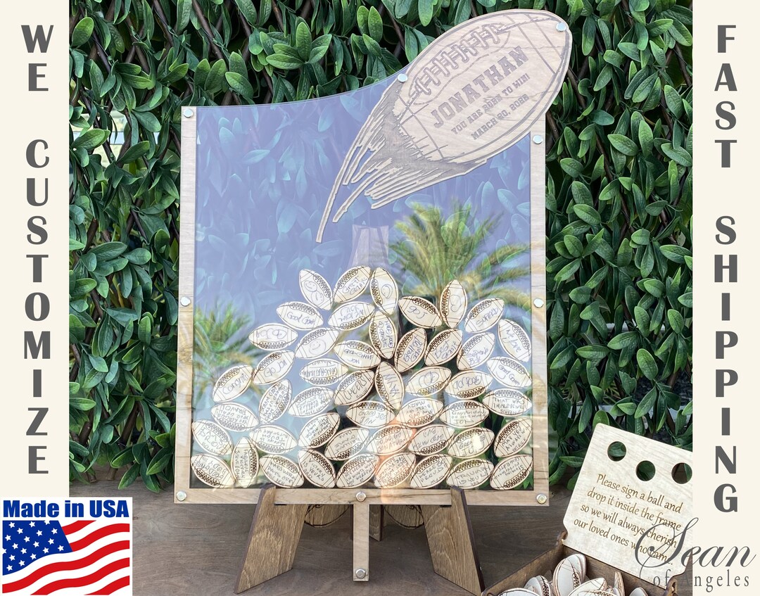 FOOTBALL GUEST BOOK, Football Goal Post Guest Book, Football Super Bowl ...