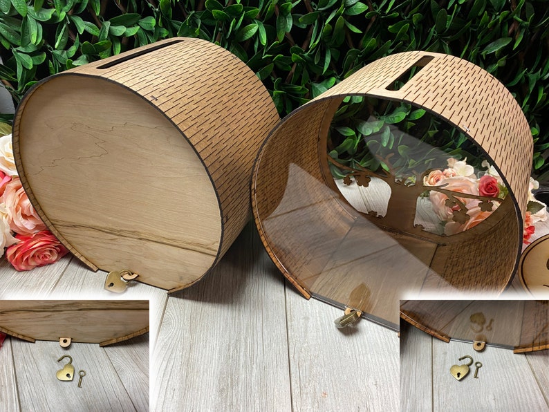 LOCKABLE Card Box With Wedding Bells, Fully Assembled, NOT A KIT ...