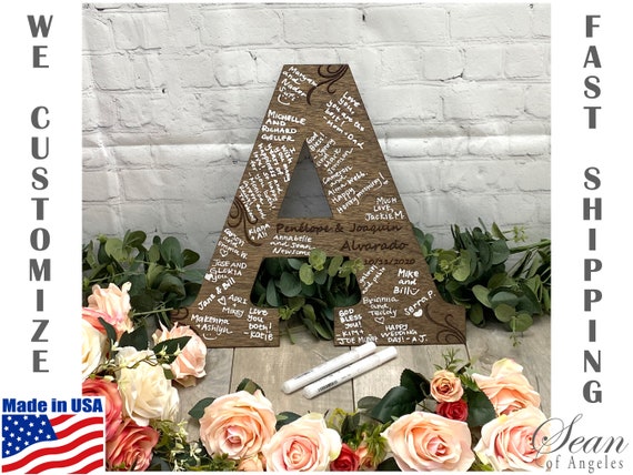 Personalized Wedding Letter Guest Book Alternative Letter | Etsy