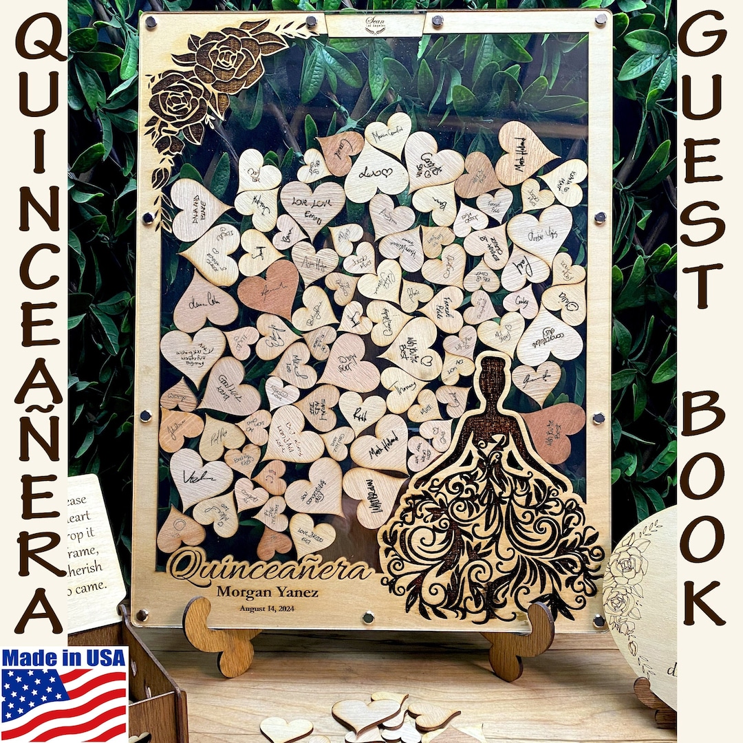 Quinceañera Guest Book Alternative, Sweet 16 Guest Book, Quince Guest ...