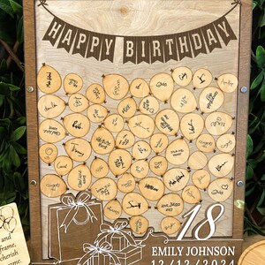 PERSONALIZED BIRTHDAY Guest Book Alternative, Birthday Gift Guest Book ...