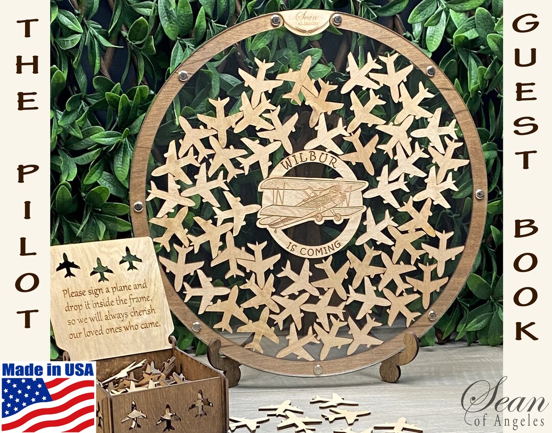 PILOT BABY SHOWER Guest Book Alternative, Plane Baby Shower Guest Book ...