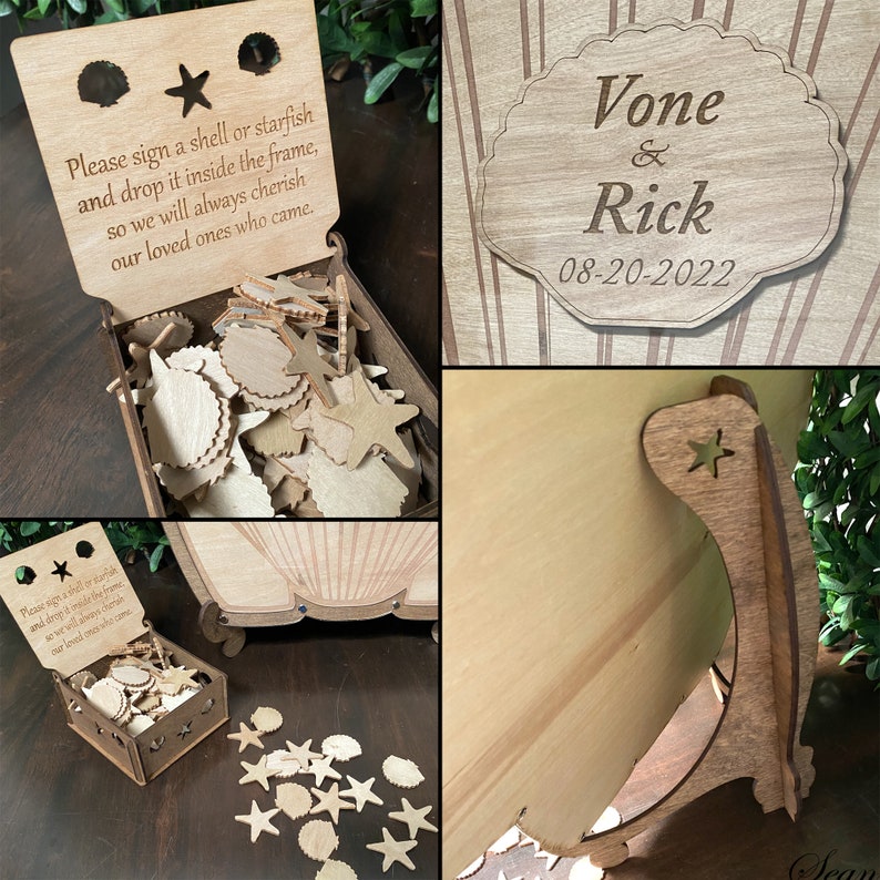 SEA SHELL, BEACH, Wedding, Anniversary, B-day, All Occasions Guest Book ...