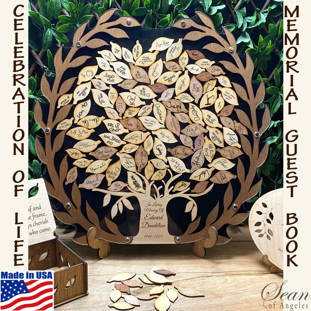 CELEBRATION OF LIFE Guest Book Alternative, Memorial Alternative Guest ...