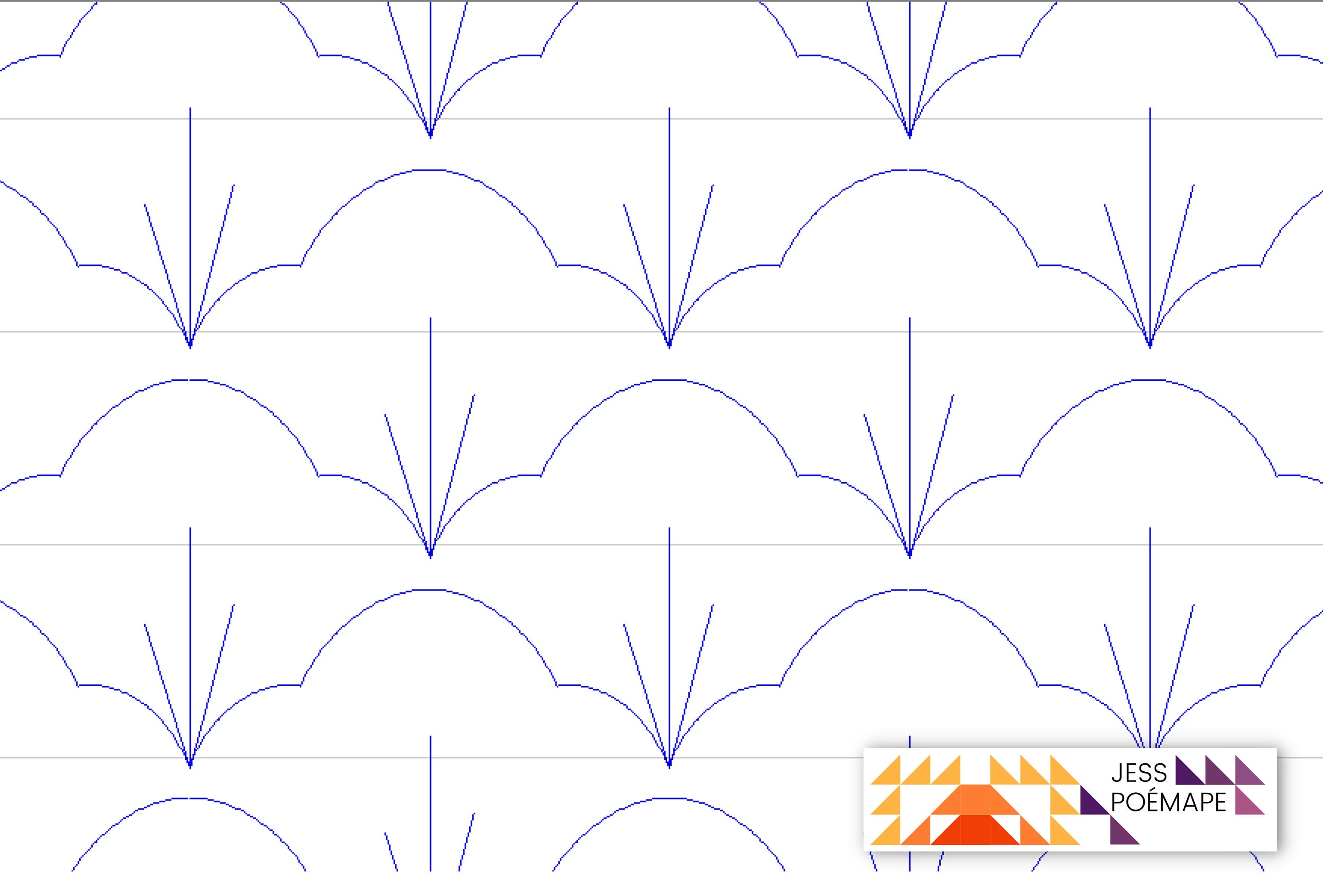 Cloud Clamshell // Digital Edge-to-edge Quilting Pattern for Longarm ...