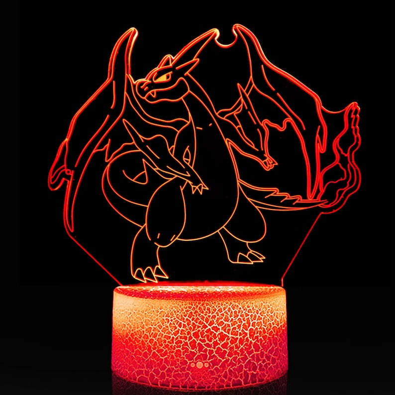Mega Charizard Y 16 Color Changing LED Light up Acrylic - Etsy