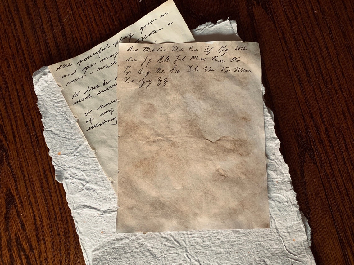 Coffee and Tea Stained Paper/journal aged burned vintage | Etsy