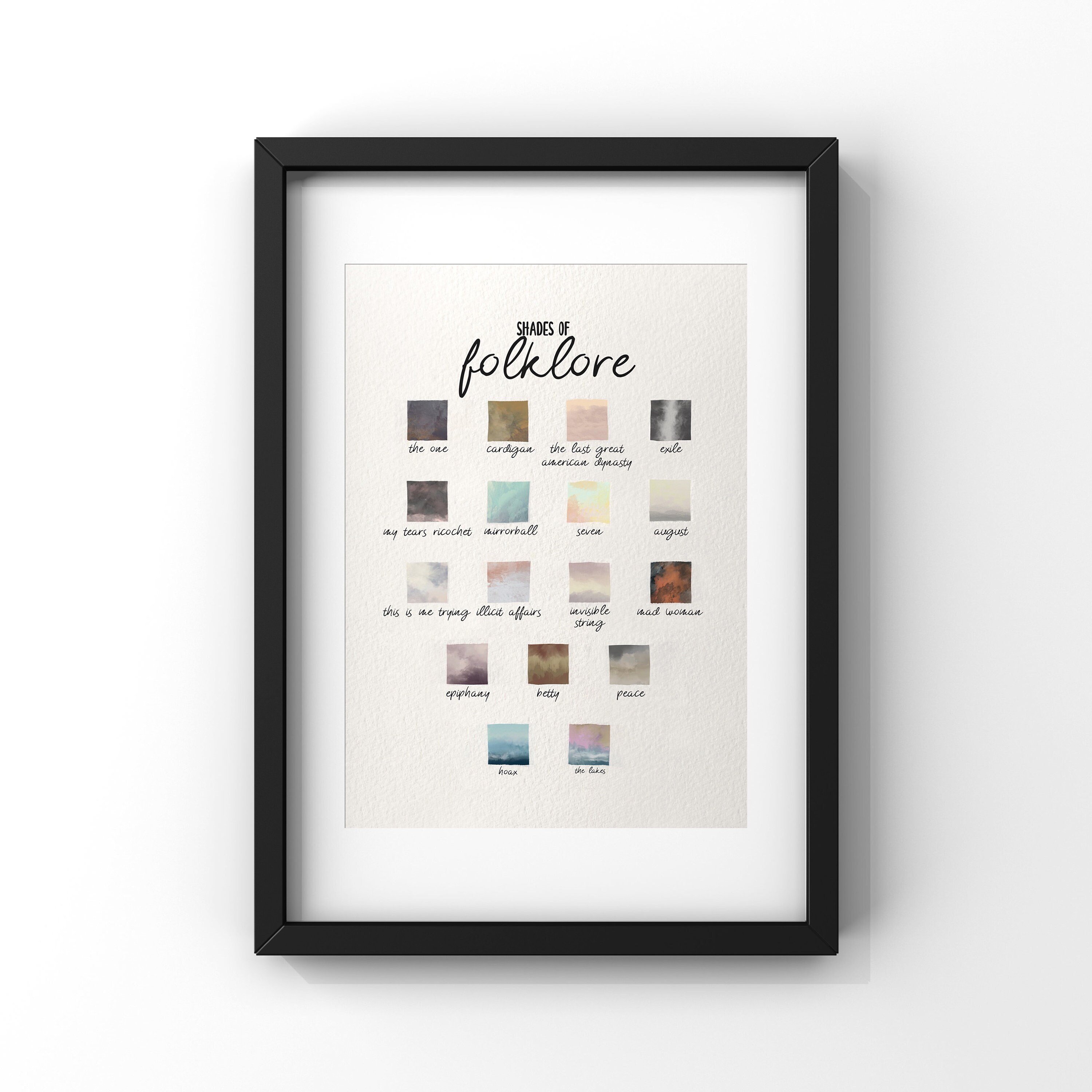 Taylor Swift Folklore Printable Poster/ Folklore Art / Taylor Swift ...