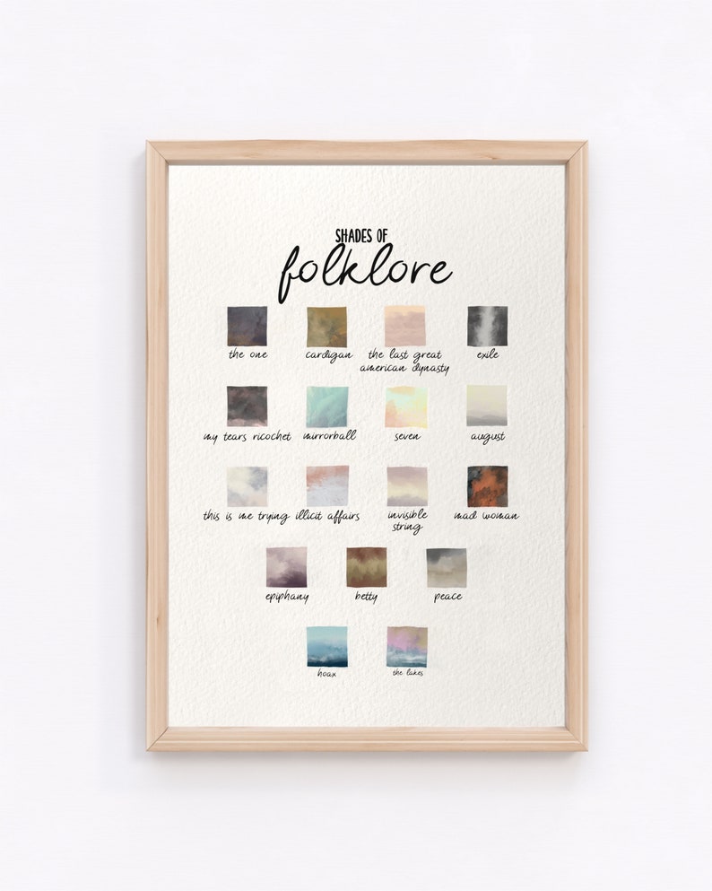 Taylor Swift Folklore Printable Poster/ Folklore Art / Taylor Swift ...