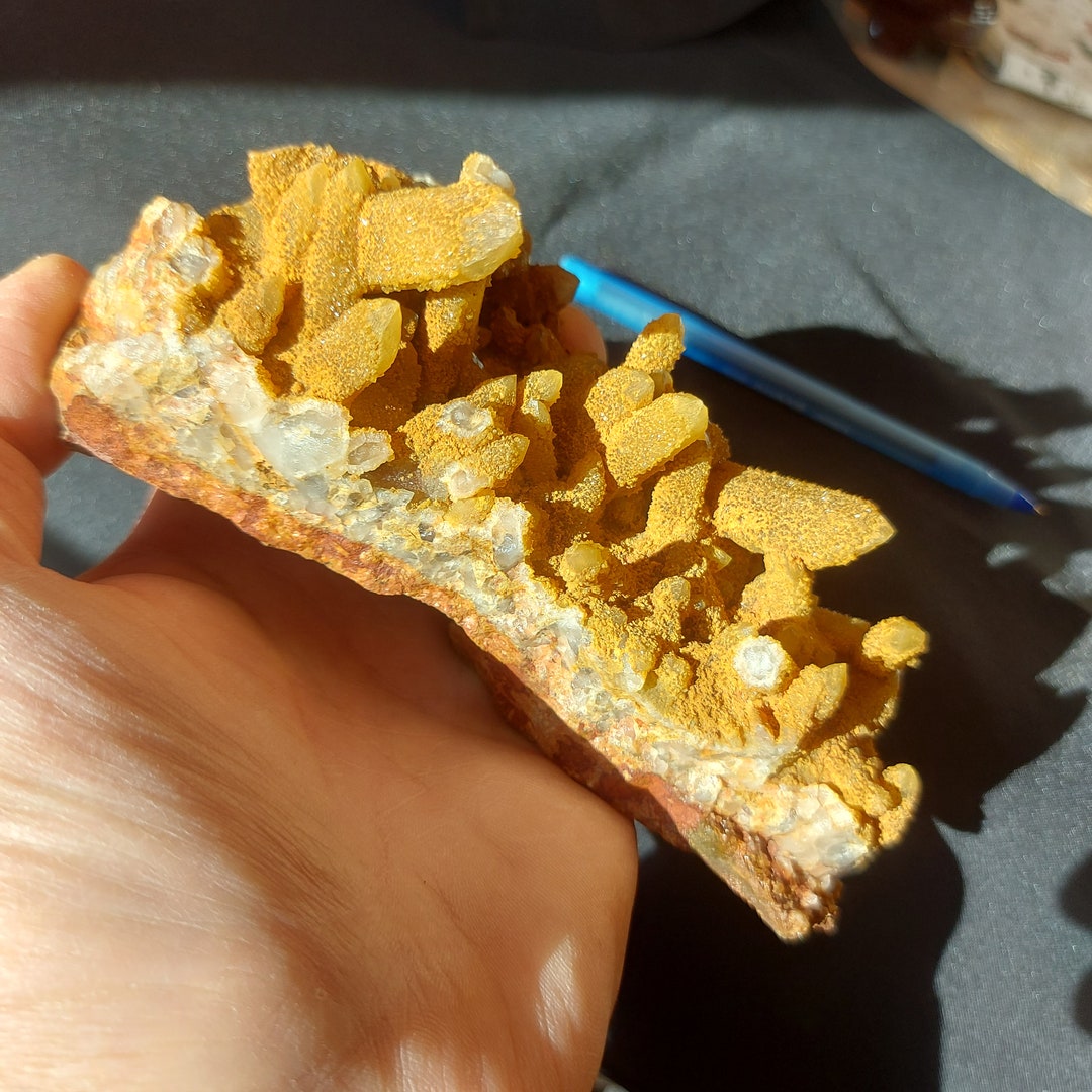 Limonite Quartz Cluster/lemonite Quartz Cluster - Etsy