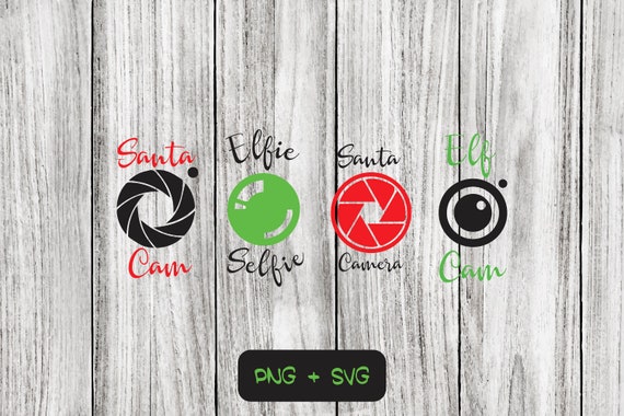 Santa and Elfie Camera SVG PNG Files Christmas Holidays Elf | Etsy