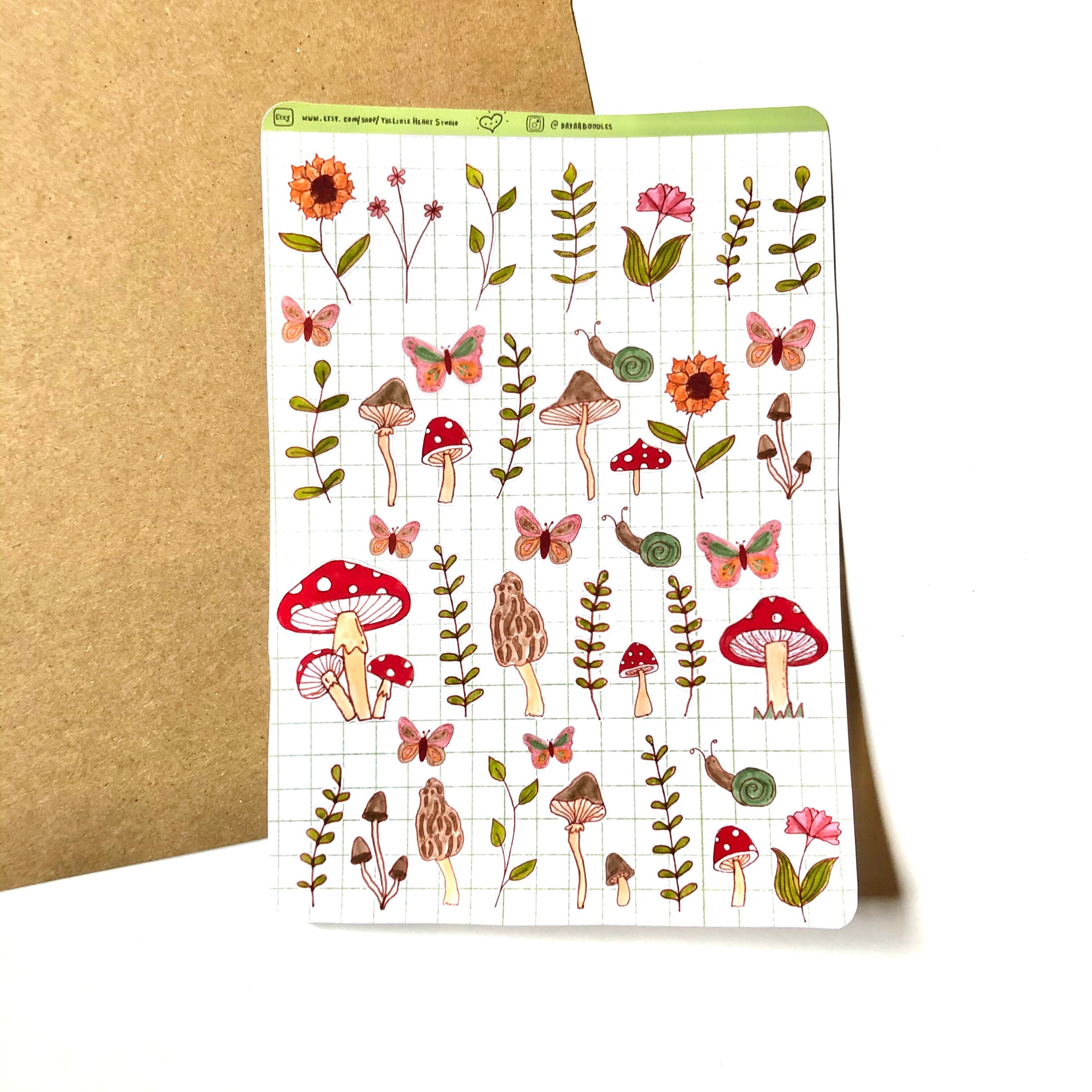 Paper & Party Supplies Weekly Monthly Spread Sticker Pack Mushroom A5 ...