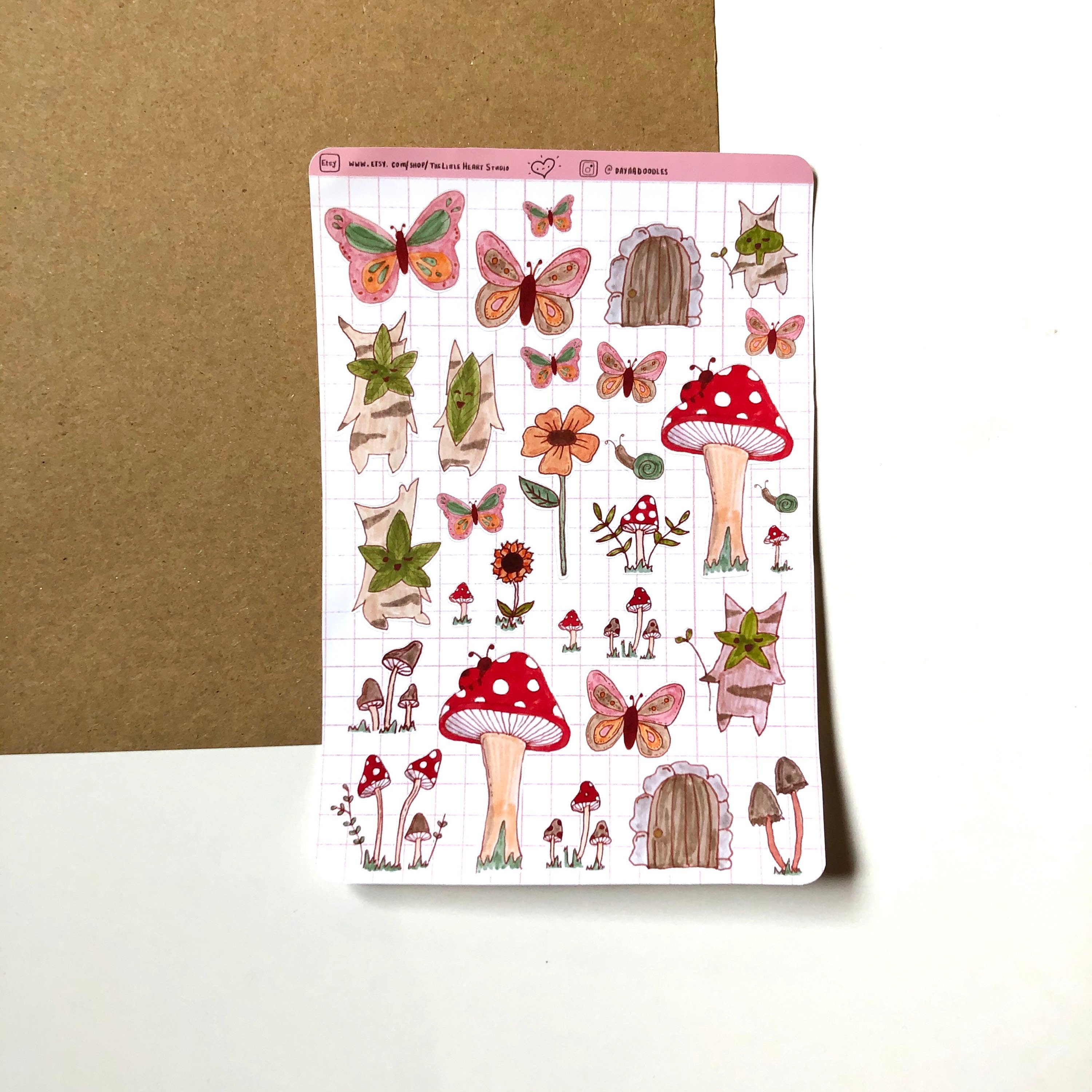 Paper & Party Supplies Weekly Monthly Spread Sticker Pack Mushroom A5 ...