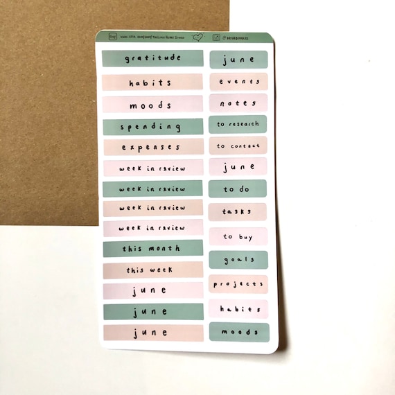 Paper & Party Supplies Weekly Monthly Spread Sticker Pack Mushroom A5 ...
