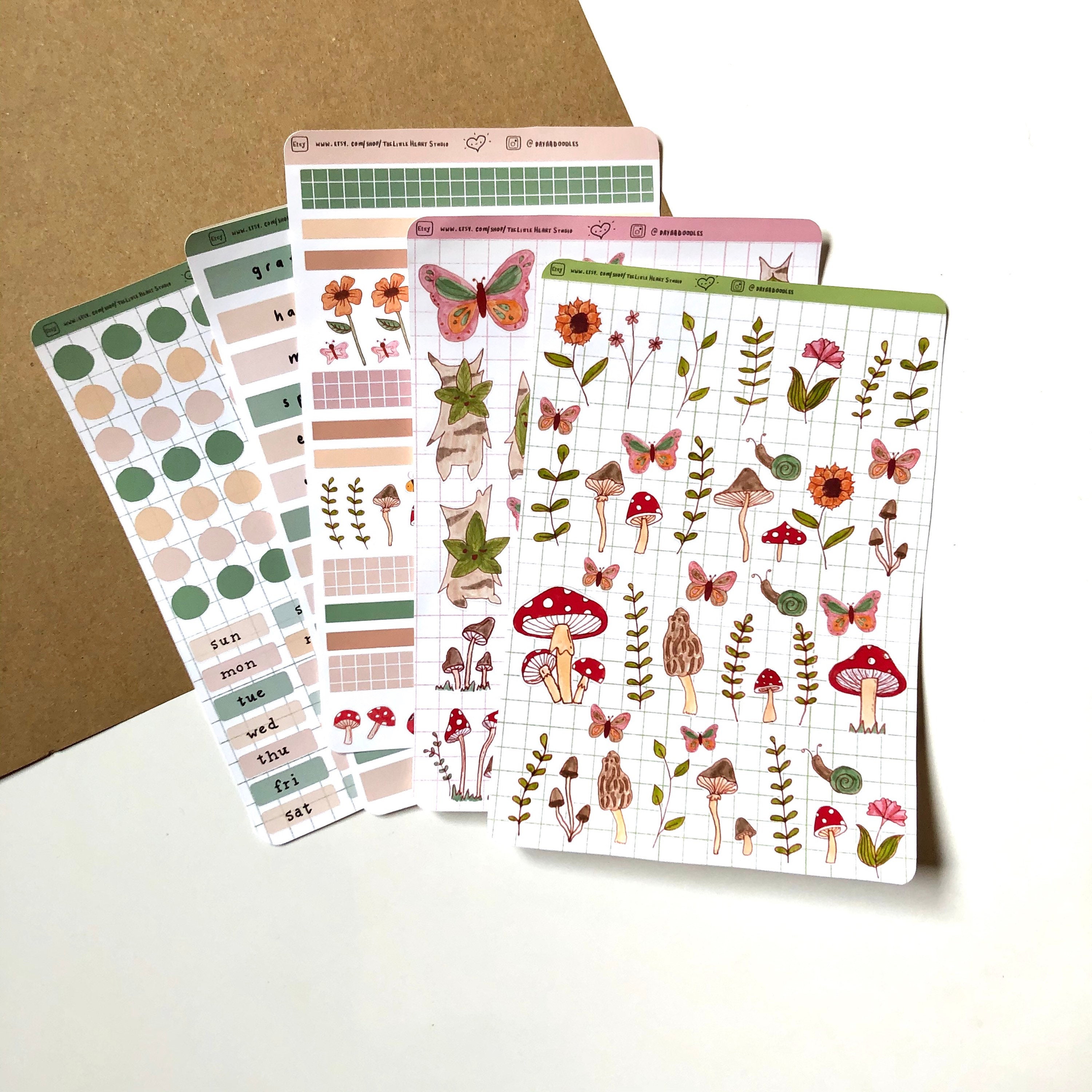 Paper & Party Supplies Weekly Monthly Spread Sticker Pack Mushroom A5 ...