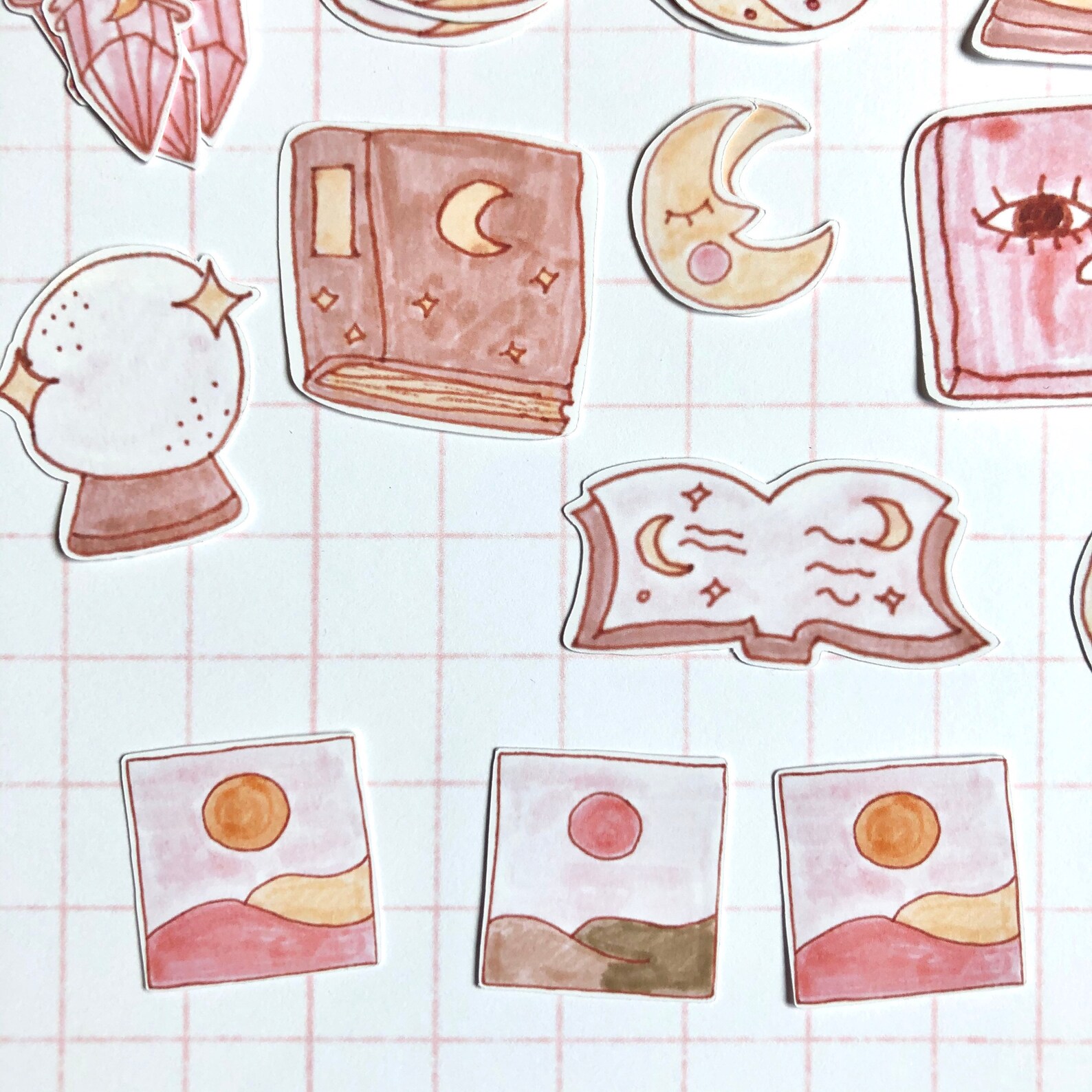 Pastel Witch Aesthetic Sticker Pack Pink Witchy Stickers - Etsy