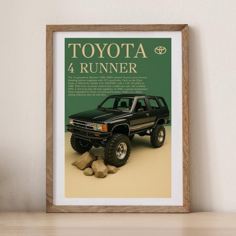 Toyota 4 Runner Vintage 4x4 1st Gen Poster - Etsy