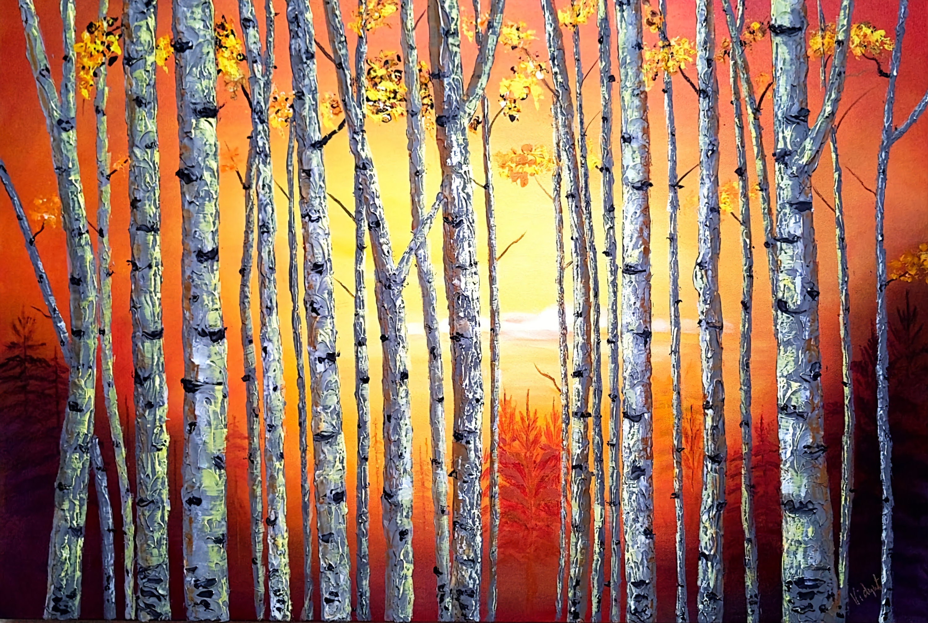 Golden Aspen Sunset - Etsy