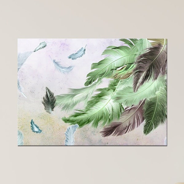 Colorful Feather Art - Etsy