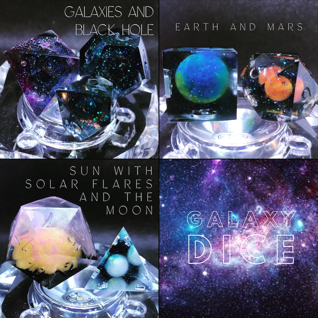 READY TO SHIP: Galaxy Dice Set - Etsy