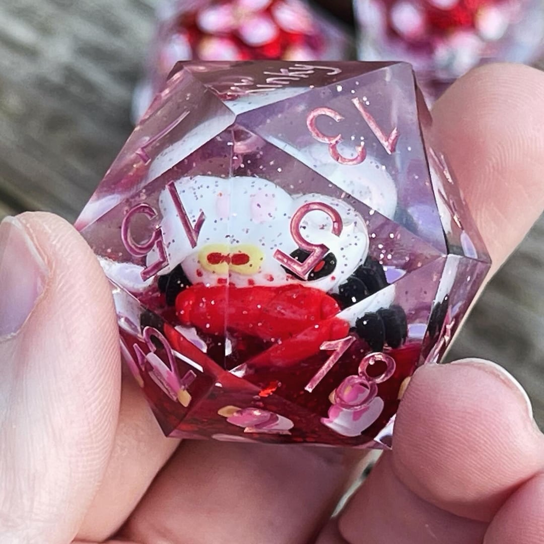 Angel Dust Spider D20: Jumbo Sharp Edge Resin Dice - Etsy