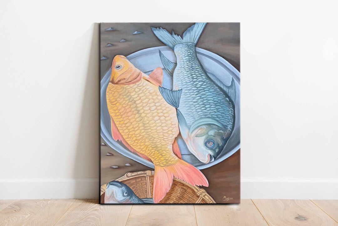 Handpainted Fish Art, Realistic Fish Painting in Oil, Fish Wall Art ...