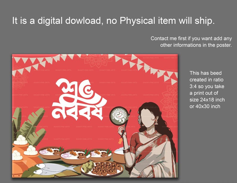 Bangla Pohela Boishakh Sign | Bengali New Year Poster | Bangladeshi ...