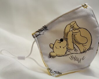 Winnie the Pooh Face Mask - Etsy