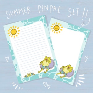 Summer Frog Writing Set - Etsy