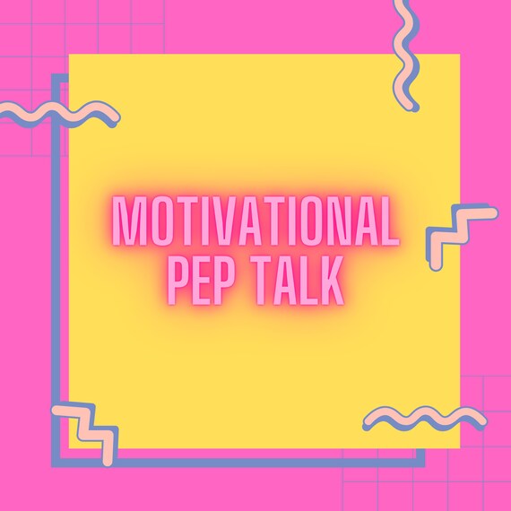 Personalized motivational Pep Talk | Etsy