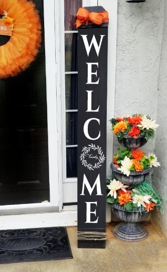 Welcome Home Sign Personalized Door Sign Any Color You - Etsy
