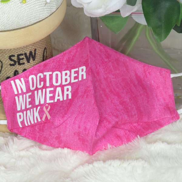 Breast Cancer Mask - Etsy