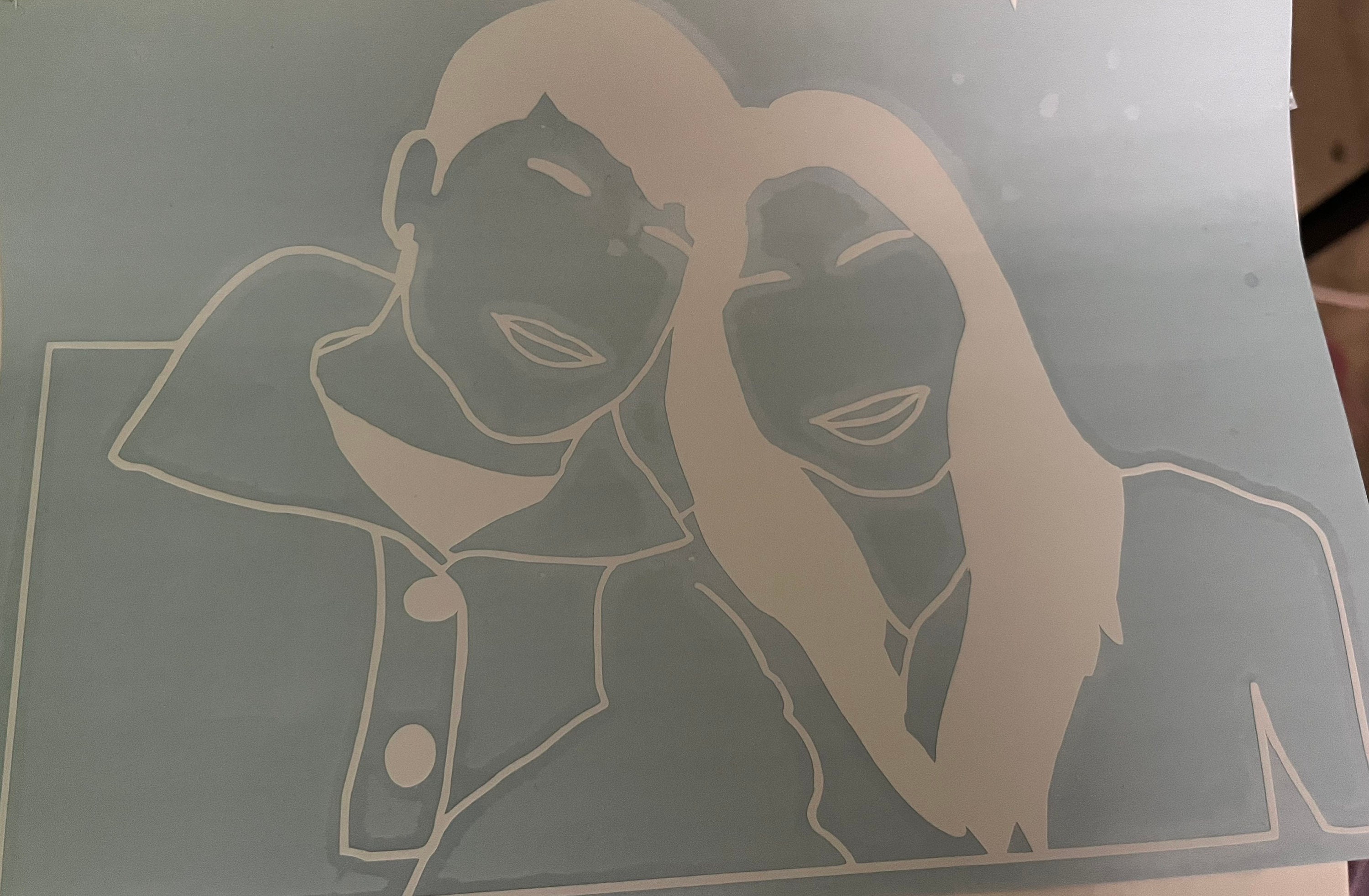 Custom Picture Outline, Custom Car Decal, Custom Outline Car Decal ...