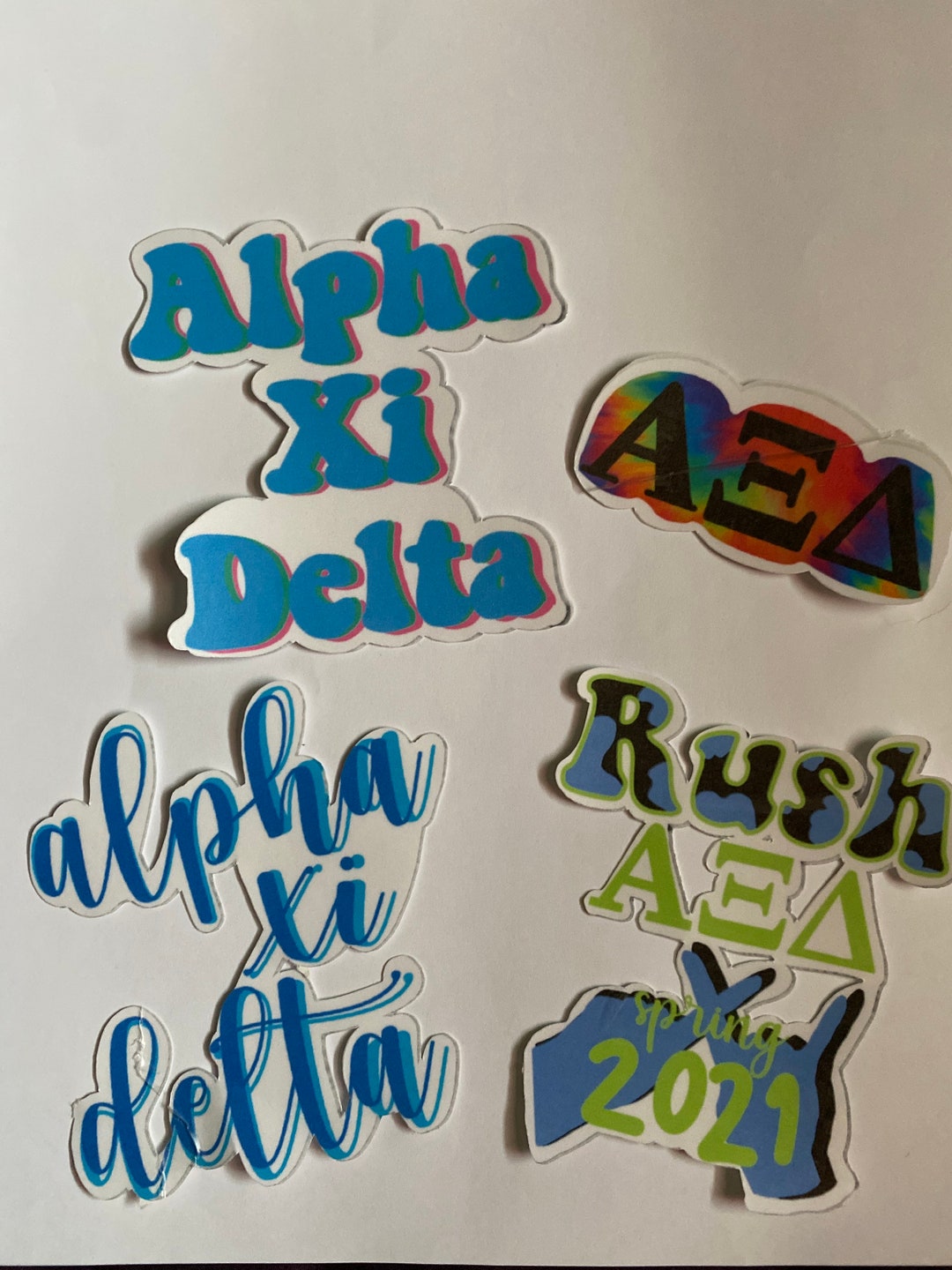 Alpha Xi Delta Sticker Pack, Sticker Pack, Sticker, Sorority Sticker ...