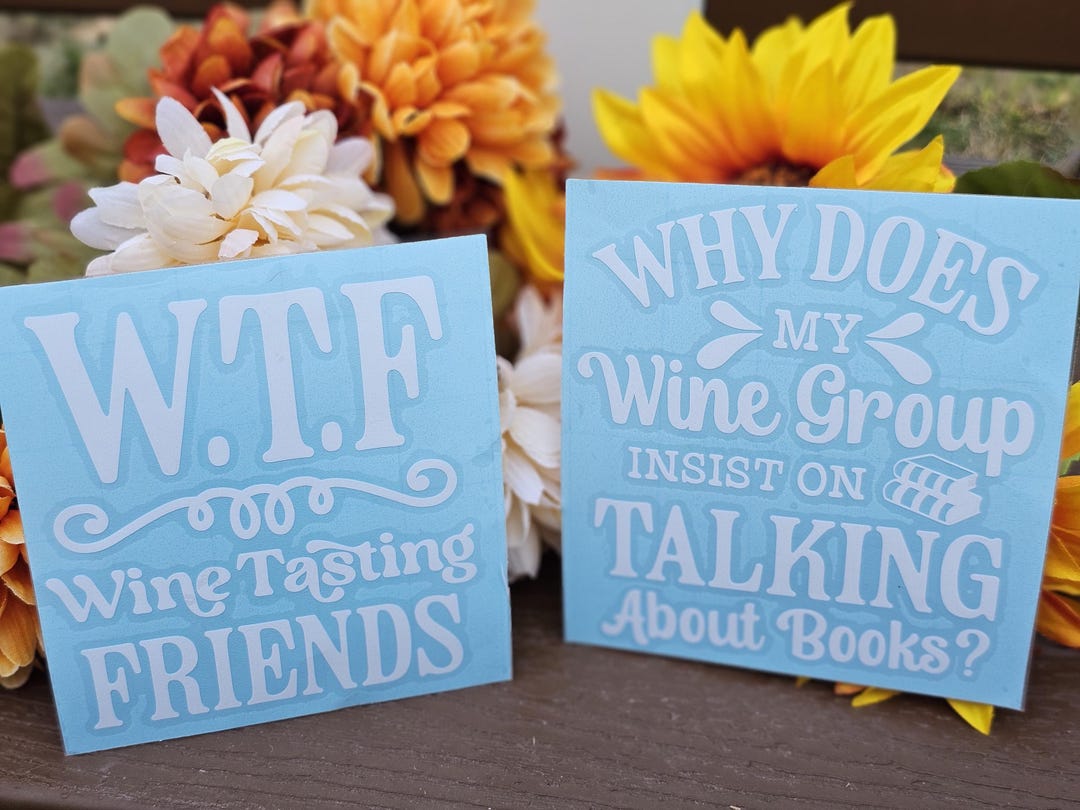Wine Themed Window Decals - Etsy